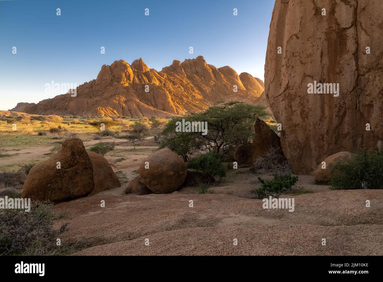 Namibia, the desert of Spitzkoppe in Damaraland, beautiful landscape ...