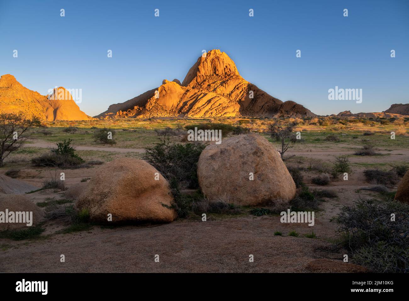 Namibia, the desert of Spitzkoppe in Damaraland, beautiful landscape ...