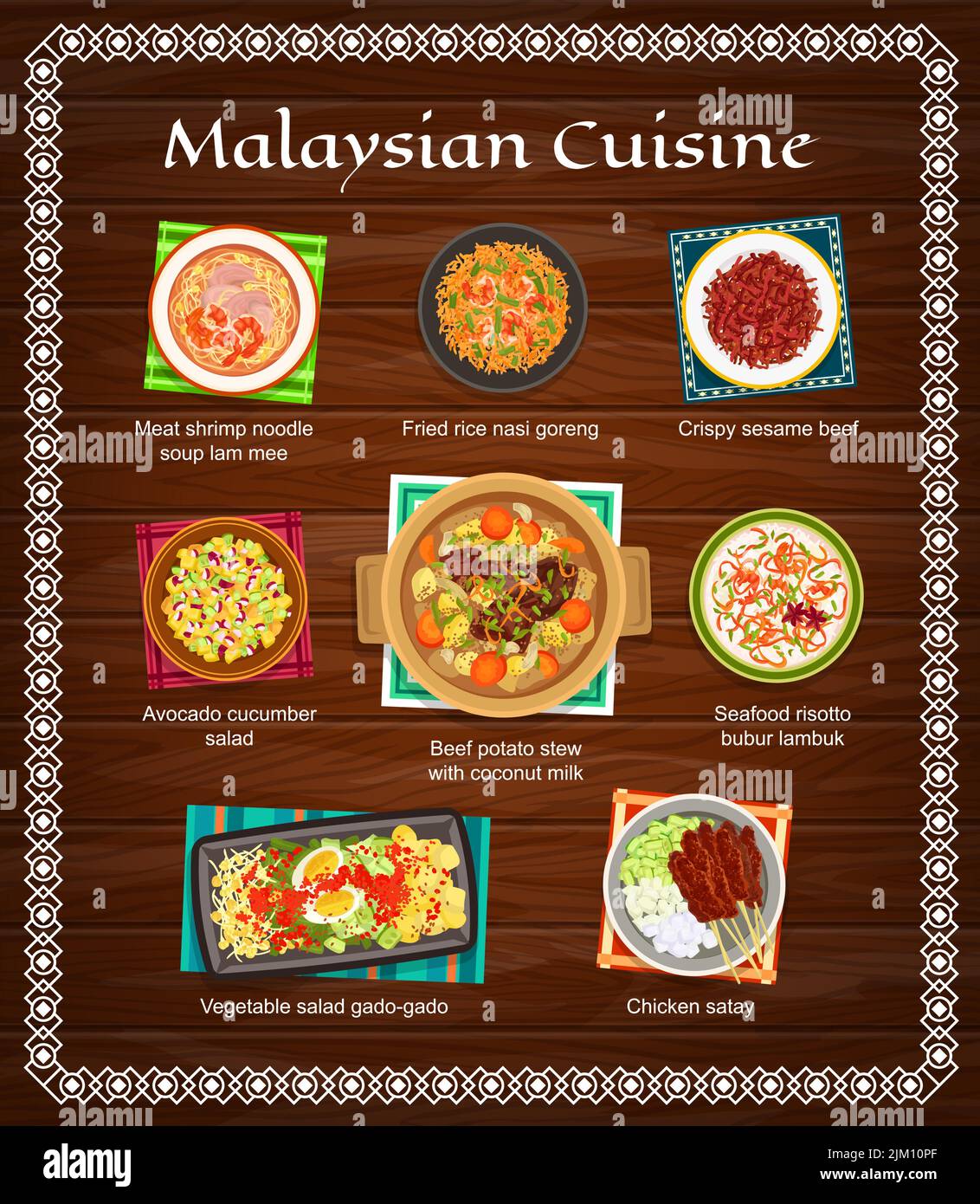 Southeast asian meal Stock Vector Images - Alamy