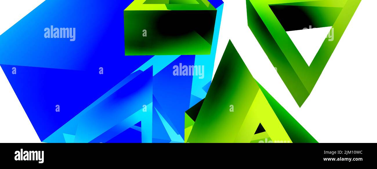 3d triangle abstract background. Basic shape technology or business ...