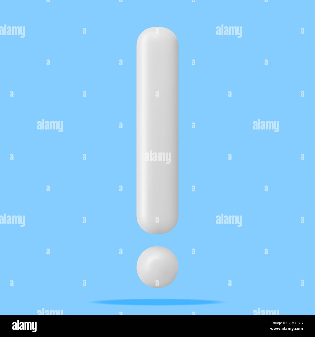 Blue exclamation mark icon cartoon Stock Vector Images - Alamy