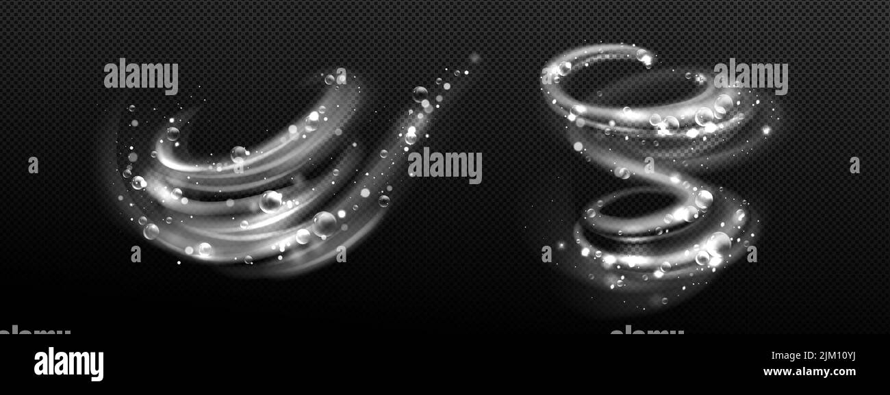 Clean detergent wave and soap swirl, light effect with bubbles and ...