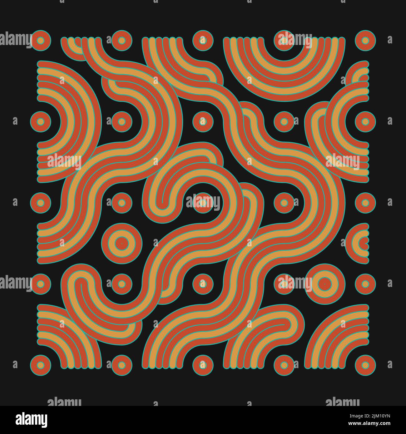 Random color rounded truchet tiling illustration Stock Vector Image ...
