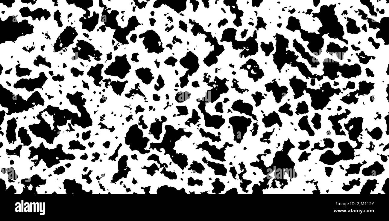 Black-white cowhide as a seamless pattern. Spotted vector background ...