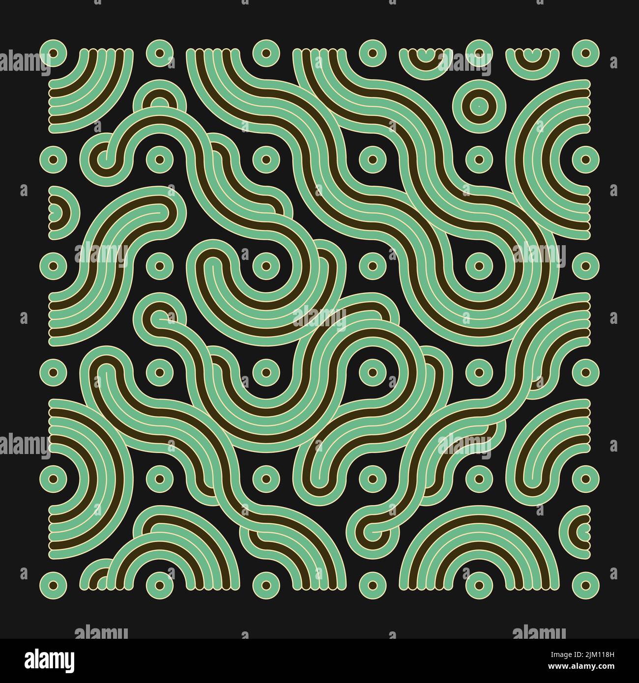 Random color rounded truchet tiling illustration Stock Vector Image ...