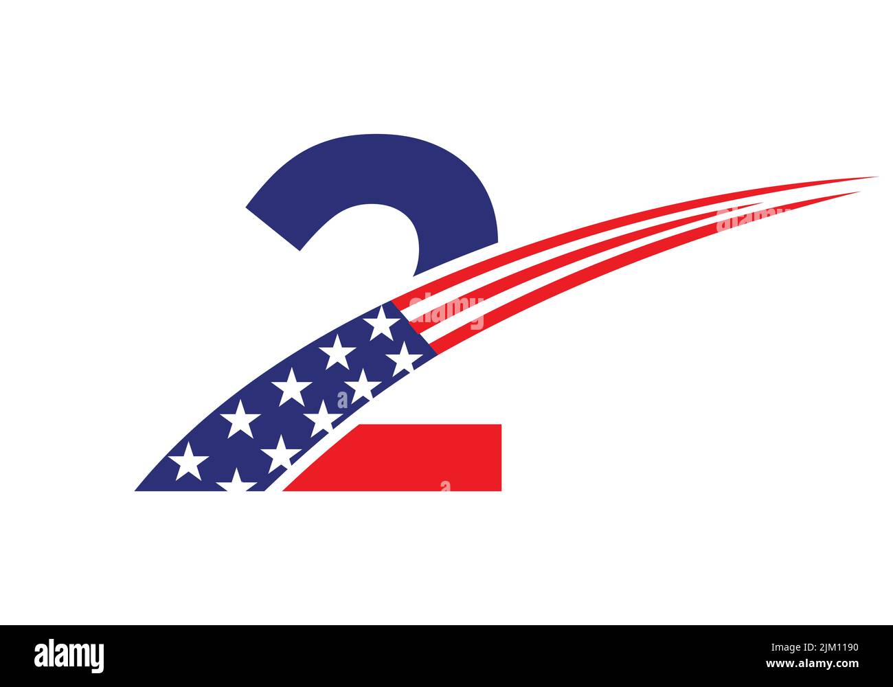 Initial Letter 2 American Logo for Business, Corporate and Company Sign ...
