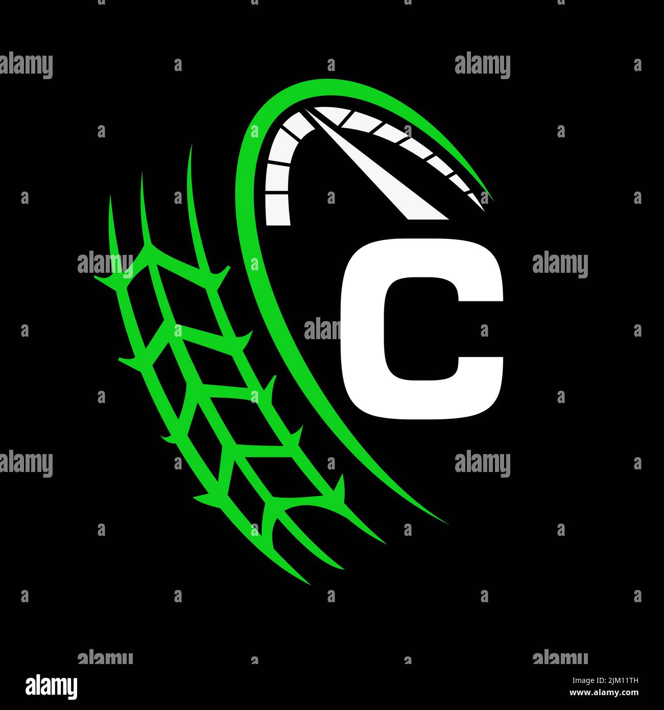 Car Automotive Logo On Letter C Speed Concept. Sport Car Template For ...