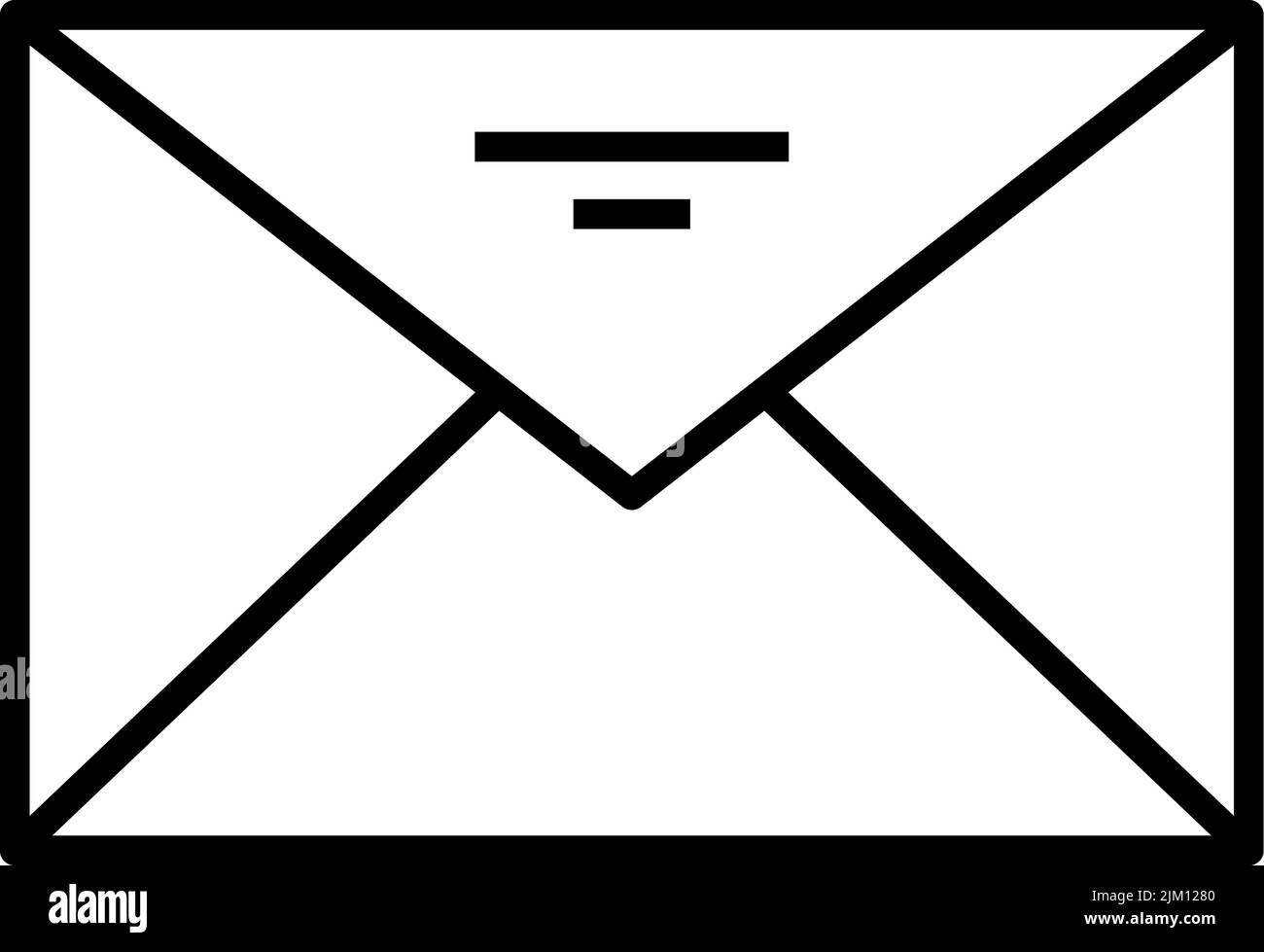 Envelope line art office stationery icon design template vector ...