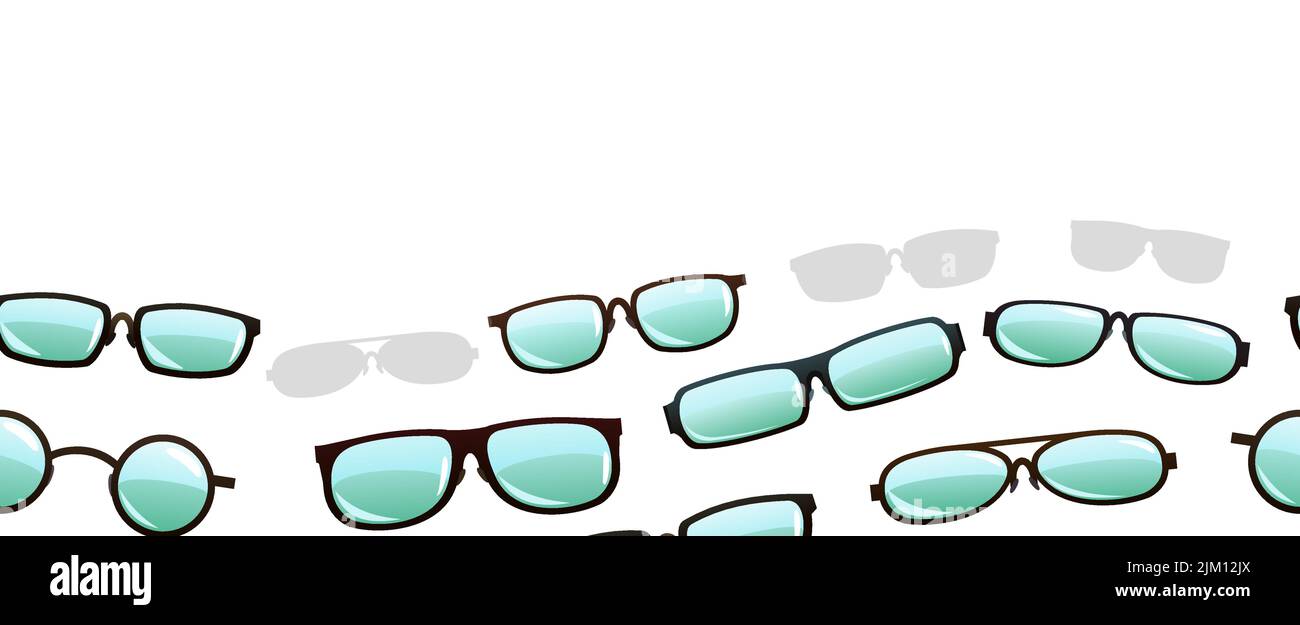 Set of eyeglasses. Optical instrument for better seeing. Horizontal ...