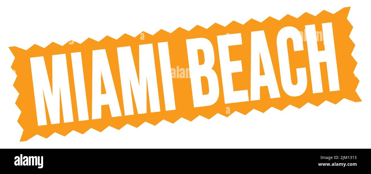 Miami beach text written hi-res stock photography and images - Alamy