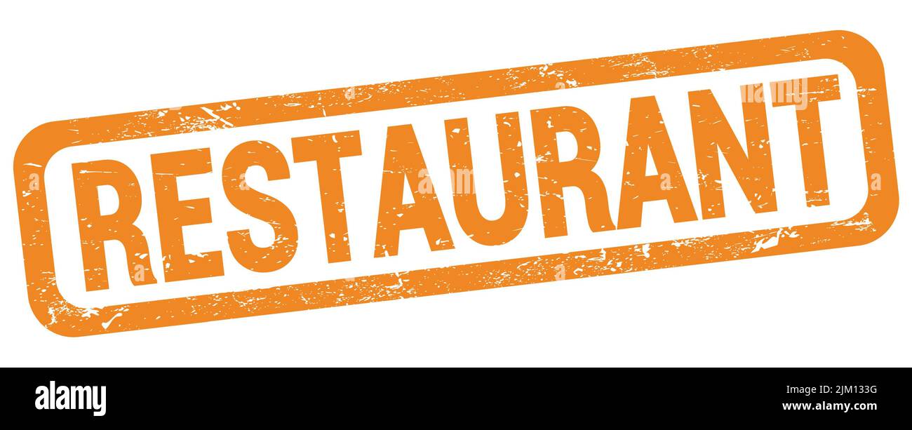 RESTAURANT text written on orange rectangle stamp sign Stock Photo - Alamy