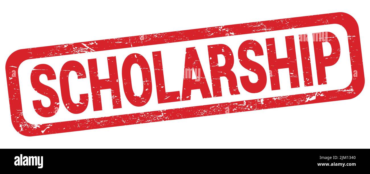 SCHOLARSHIP text written on red rectangle stamp sign Stock Photo - Alamy