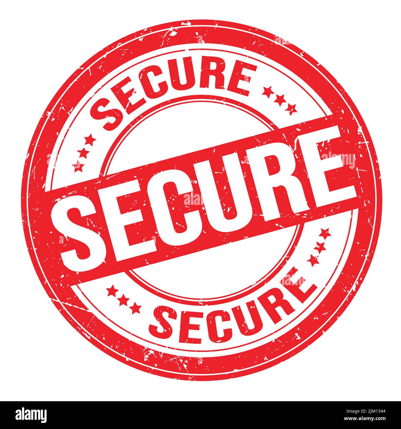 SECURE text written on red round grungy stamp sign Stock Photo - Alamy