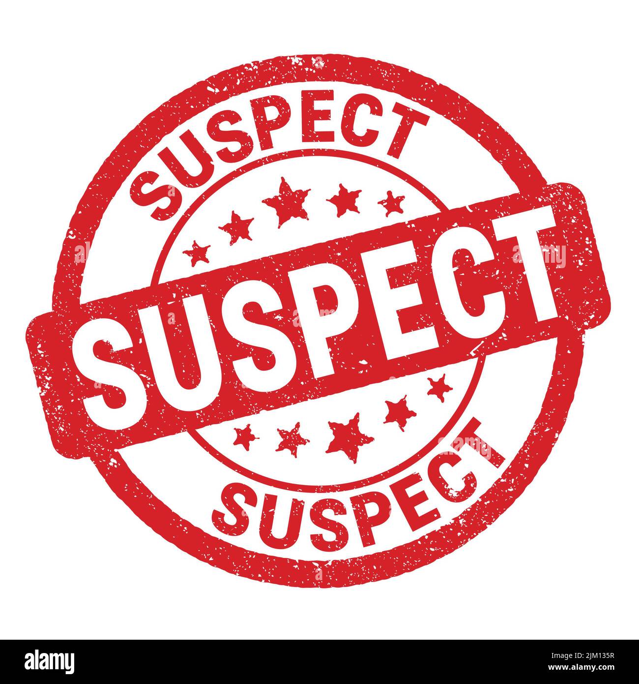 SUSPECT text written on red grungy stamp sign Stock Photo - Alamy