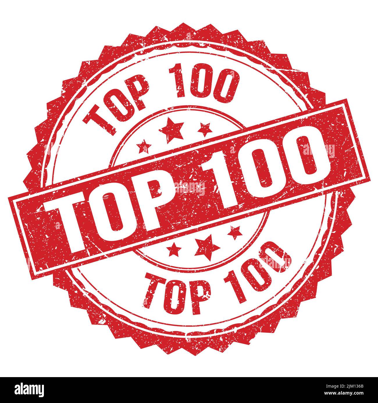 TOP 100 text written on red round stamp sign Stock Photo - Alamy