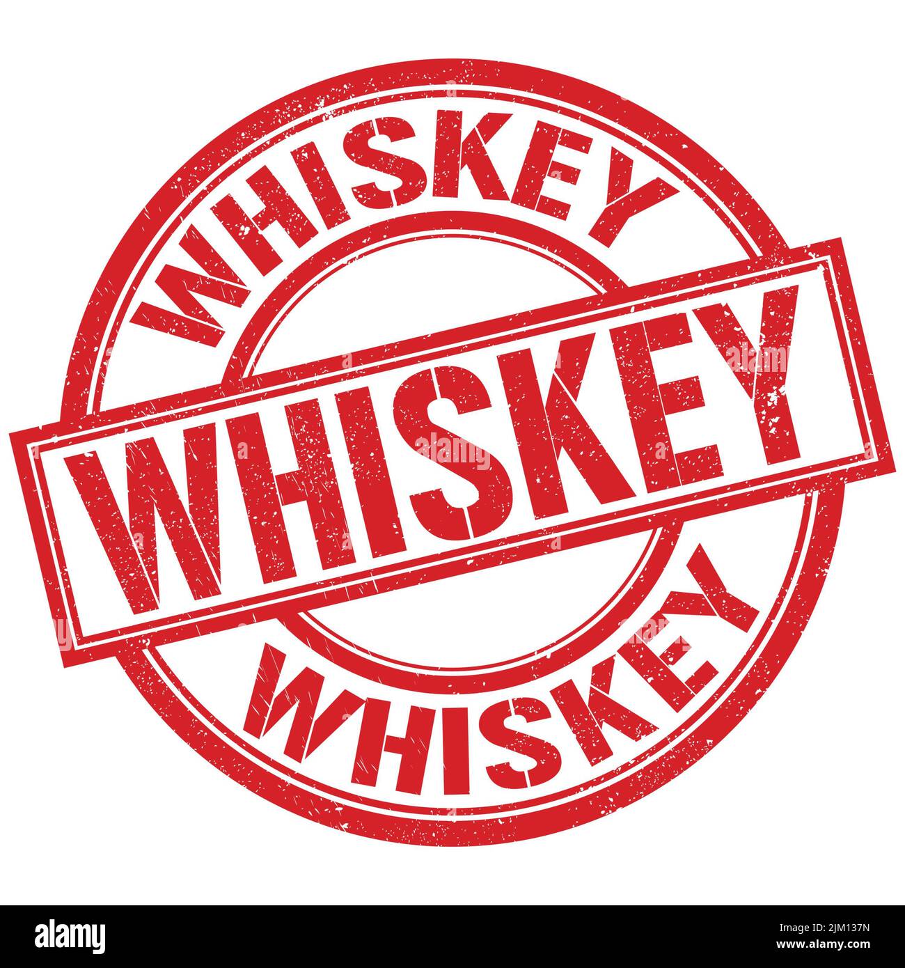 WHISKEY text written word on red round stamp sign Stock Photo - Alamy