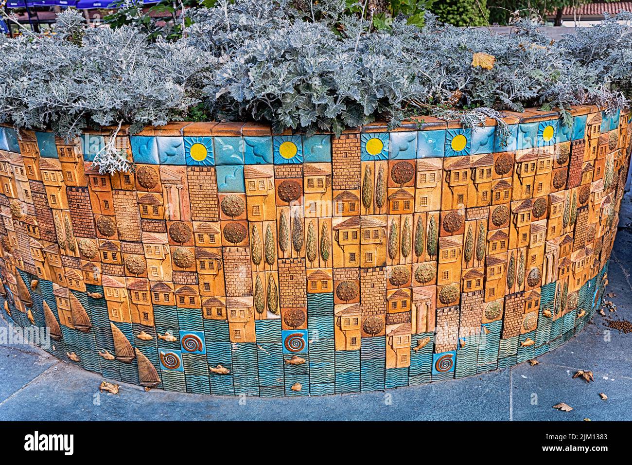 21 June 2022, Antalya, Turkey: decorative tile with traditional turkish ...