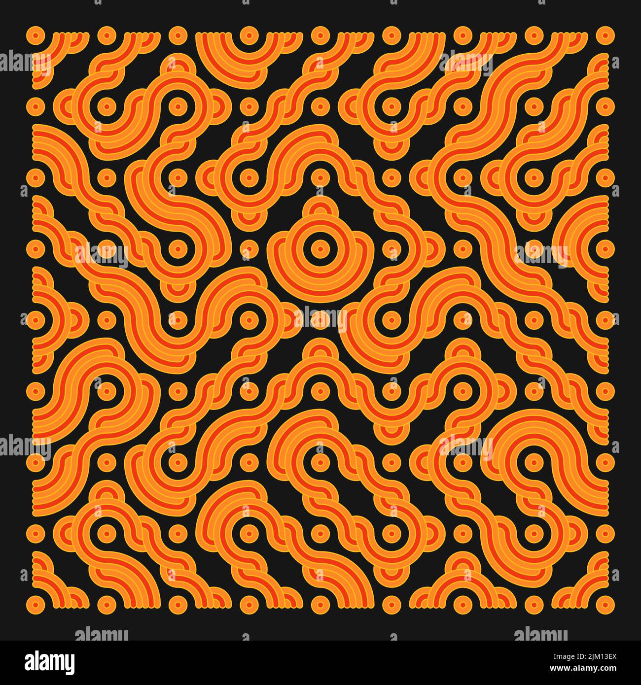 Random color rounded truchet tiling illustration Stock Vector Image ...