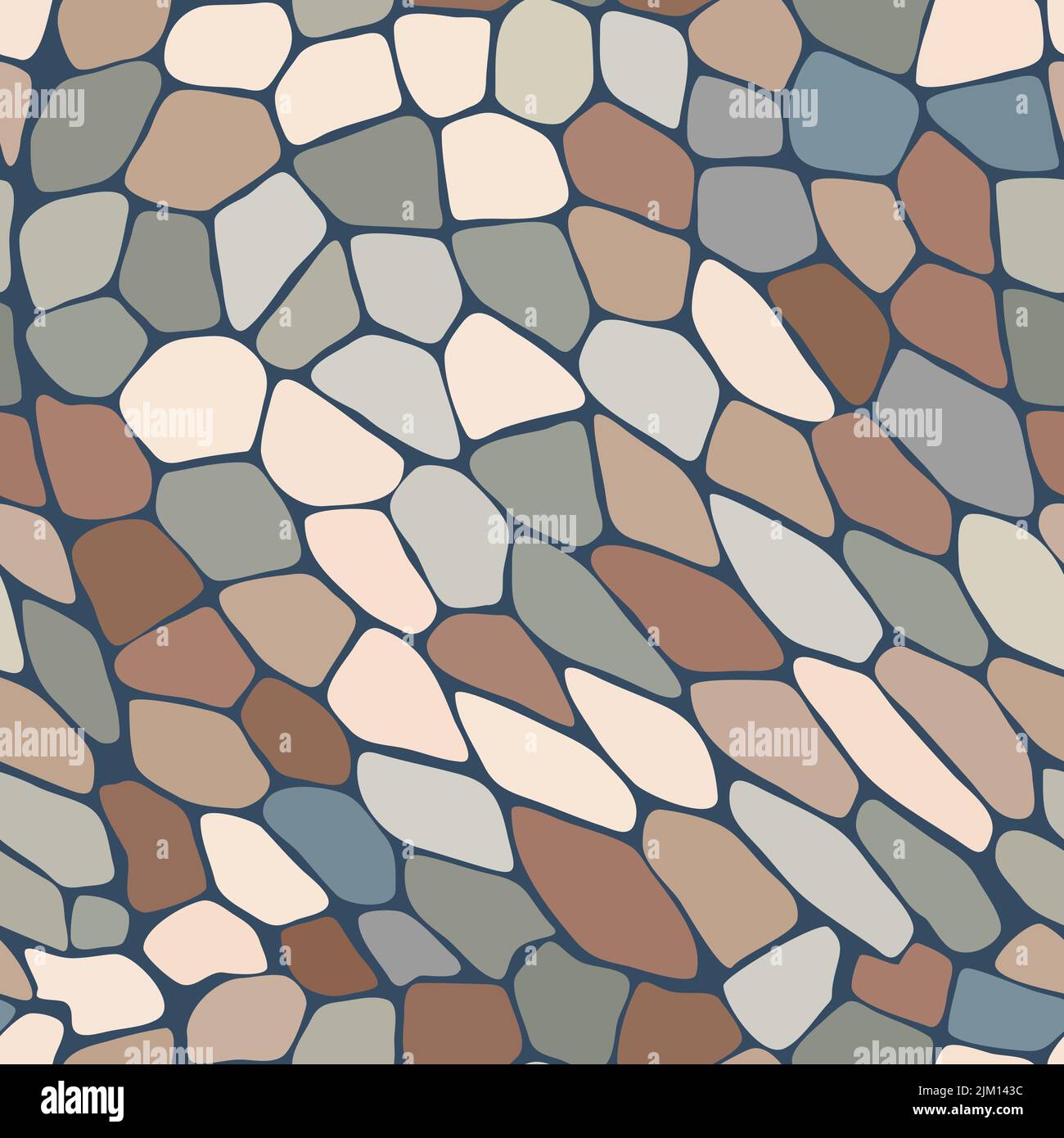 Seamless wall pattern of rounded sea pebbles. Vector background Stock ...