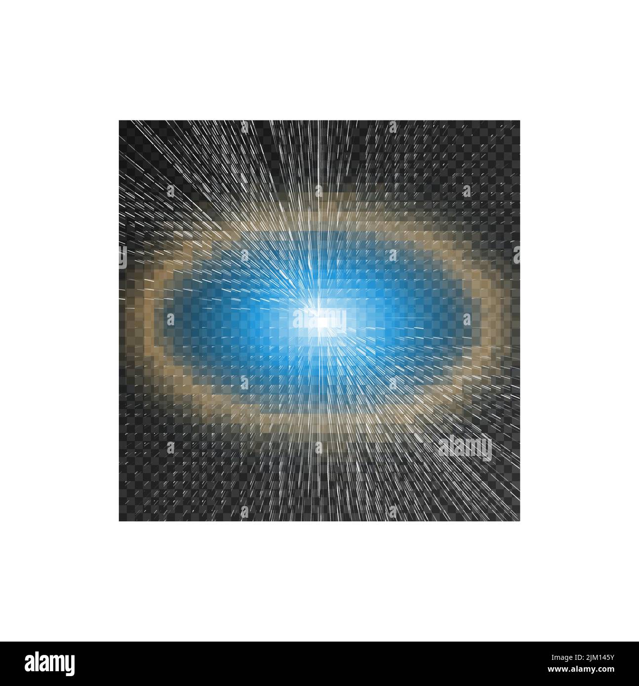 Light effect, speed effect, outer space in transparent background, blue ...