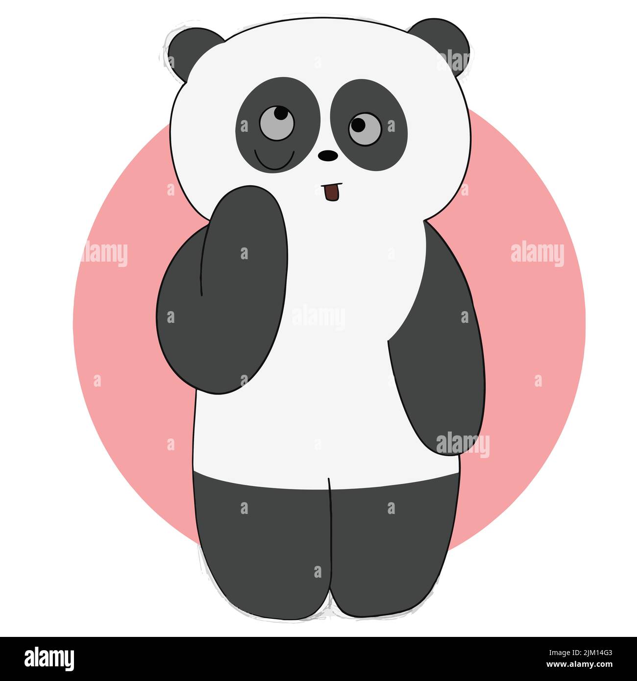Cute Chinese Panda Plays and Shows Language Stock Vector Image & Art ...