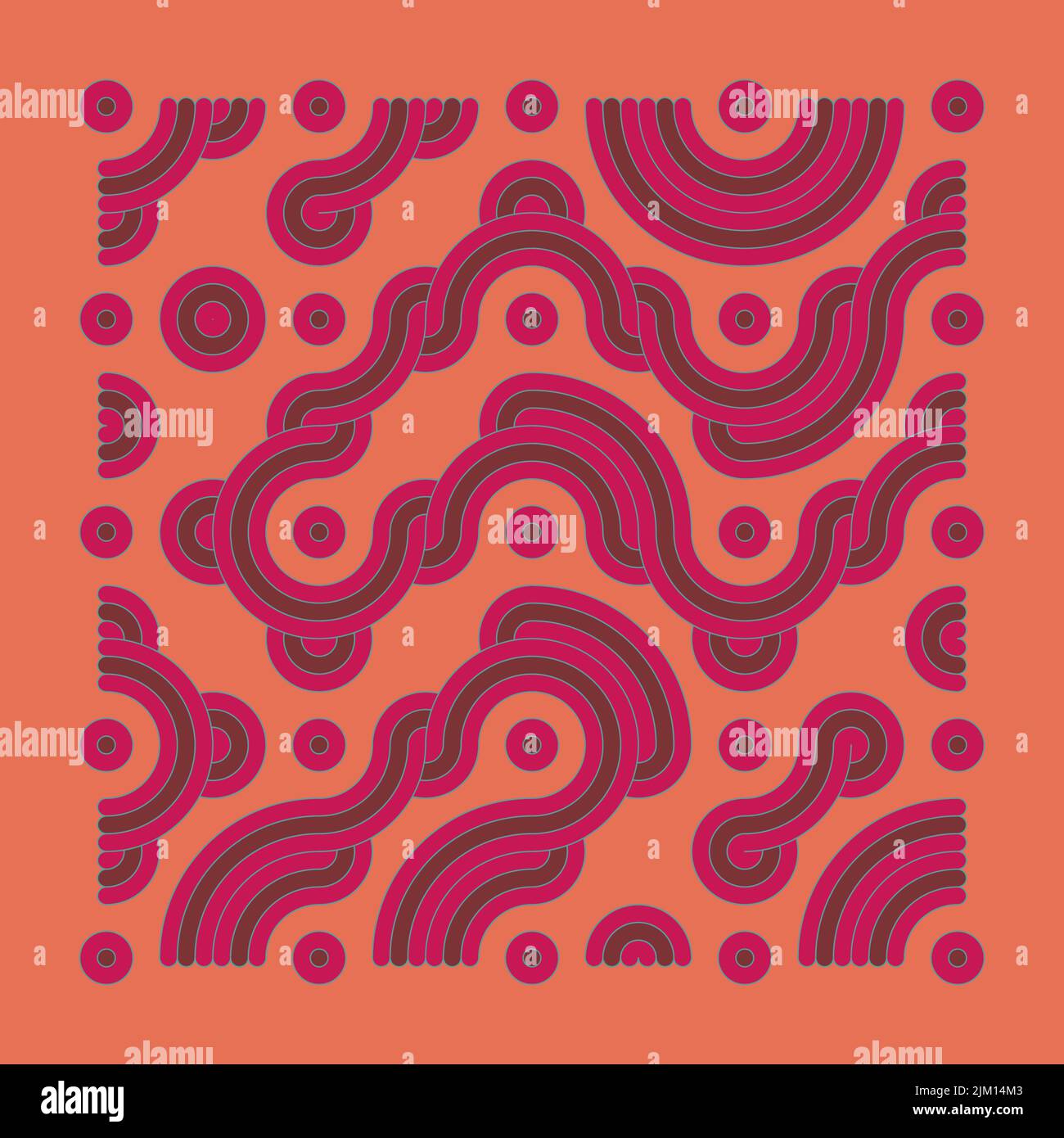 Random color rounded truchet tiling illustration Stock Vector Image ...