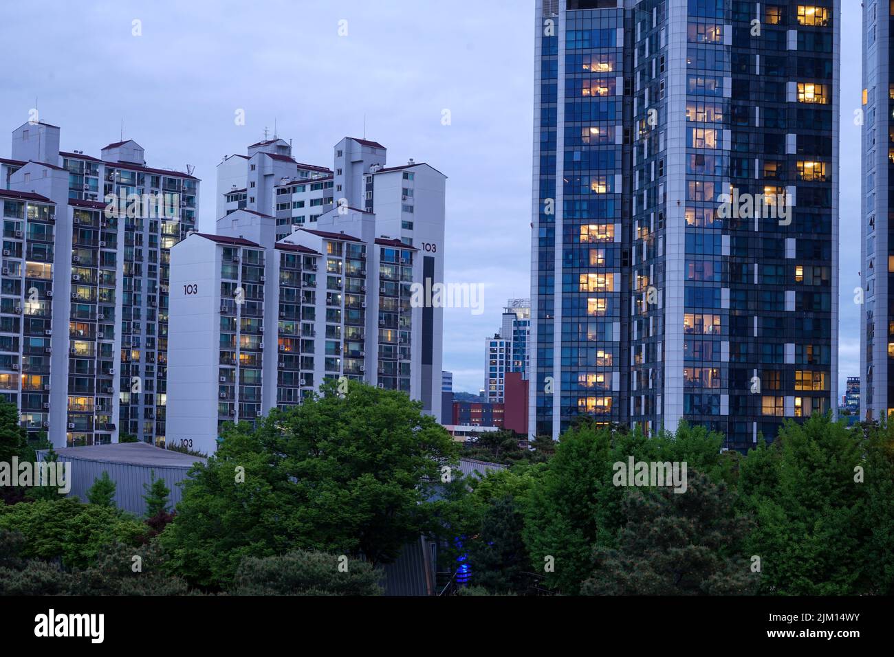 Night view of downtown Seoul, Korea Stock Photo - Alamy