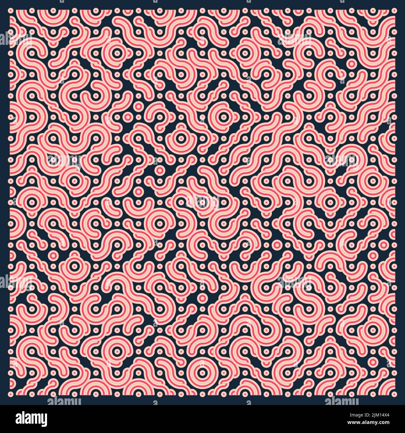 Random color rounded truchet tiling illustration Stock Vector Image ...