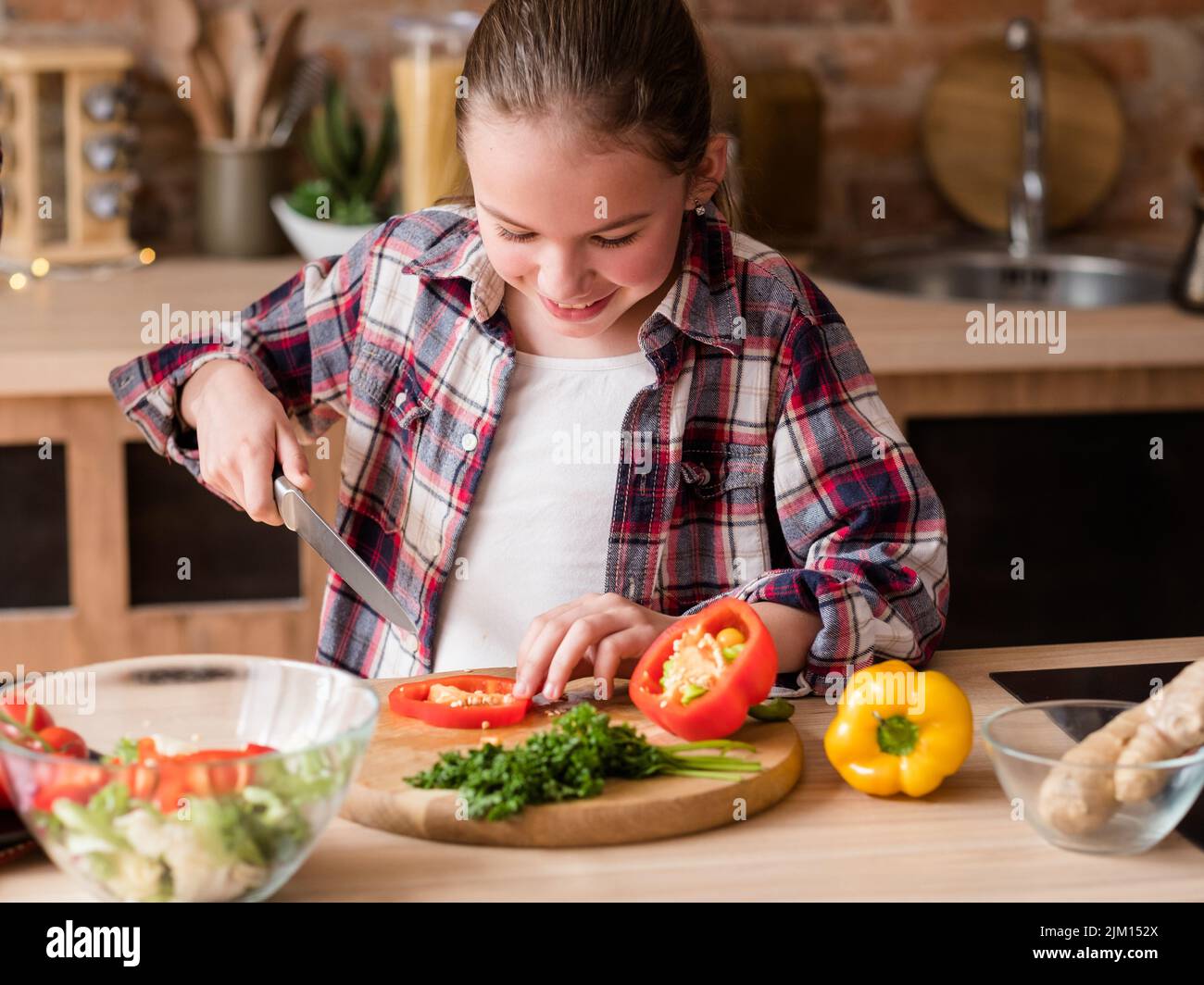 Mom cooking dinner hi-res stock photography and images - Alamy
