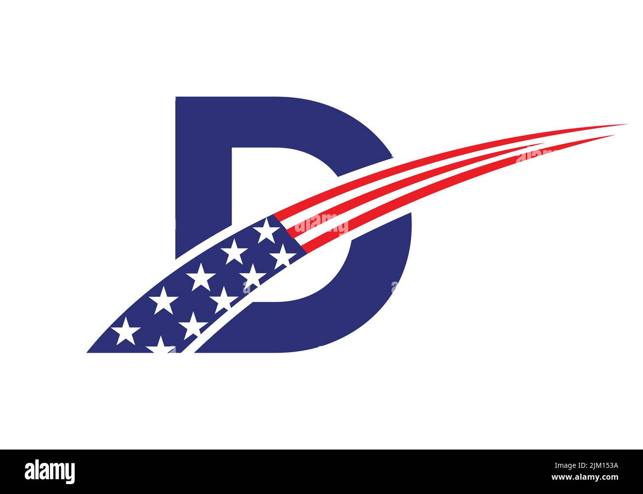 Initial Letter D American Logo for Business, Corporate and Company Sign ...