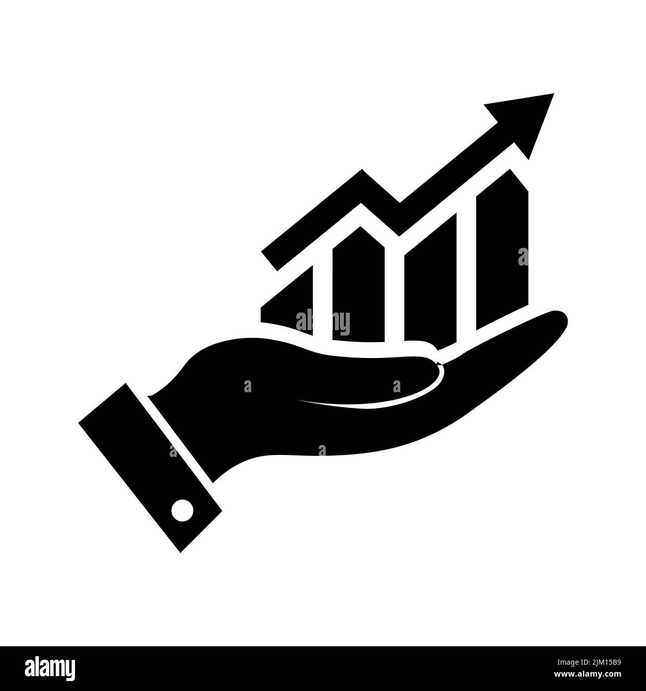 Market forecast icon in black. Growth symbol Stock Vector Image & Art ...