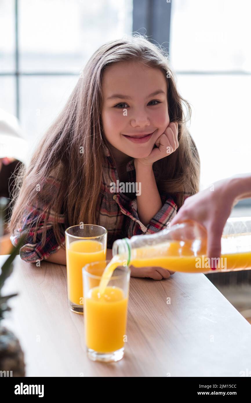 fresh organic natural juice kids healthy eating Stock Photo - Alamy