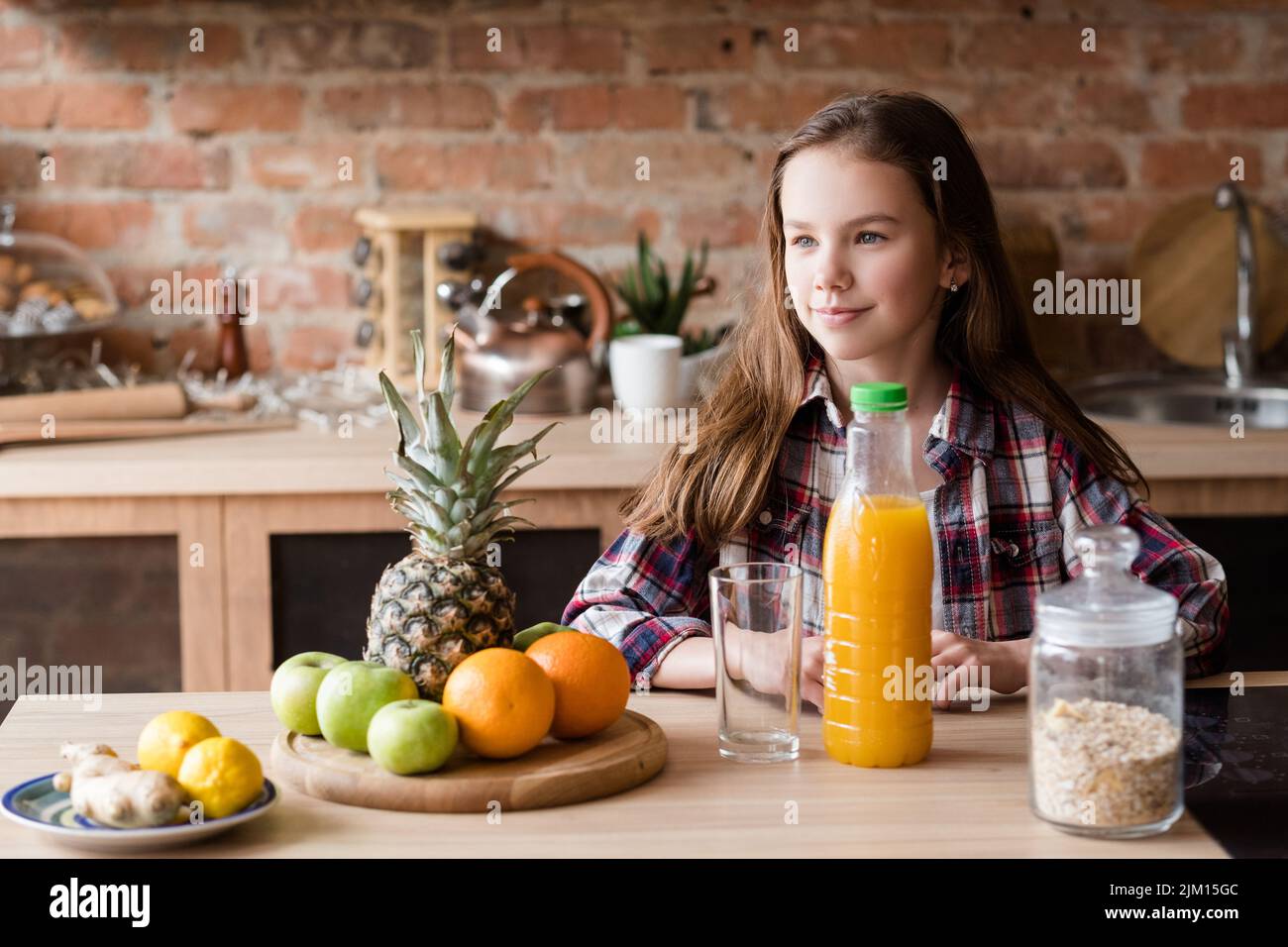child healthy food balanced nutrition breakfast Stock Photo - Alamy
