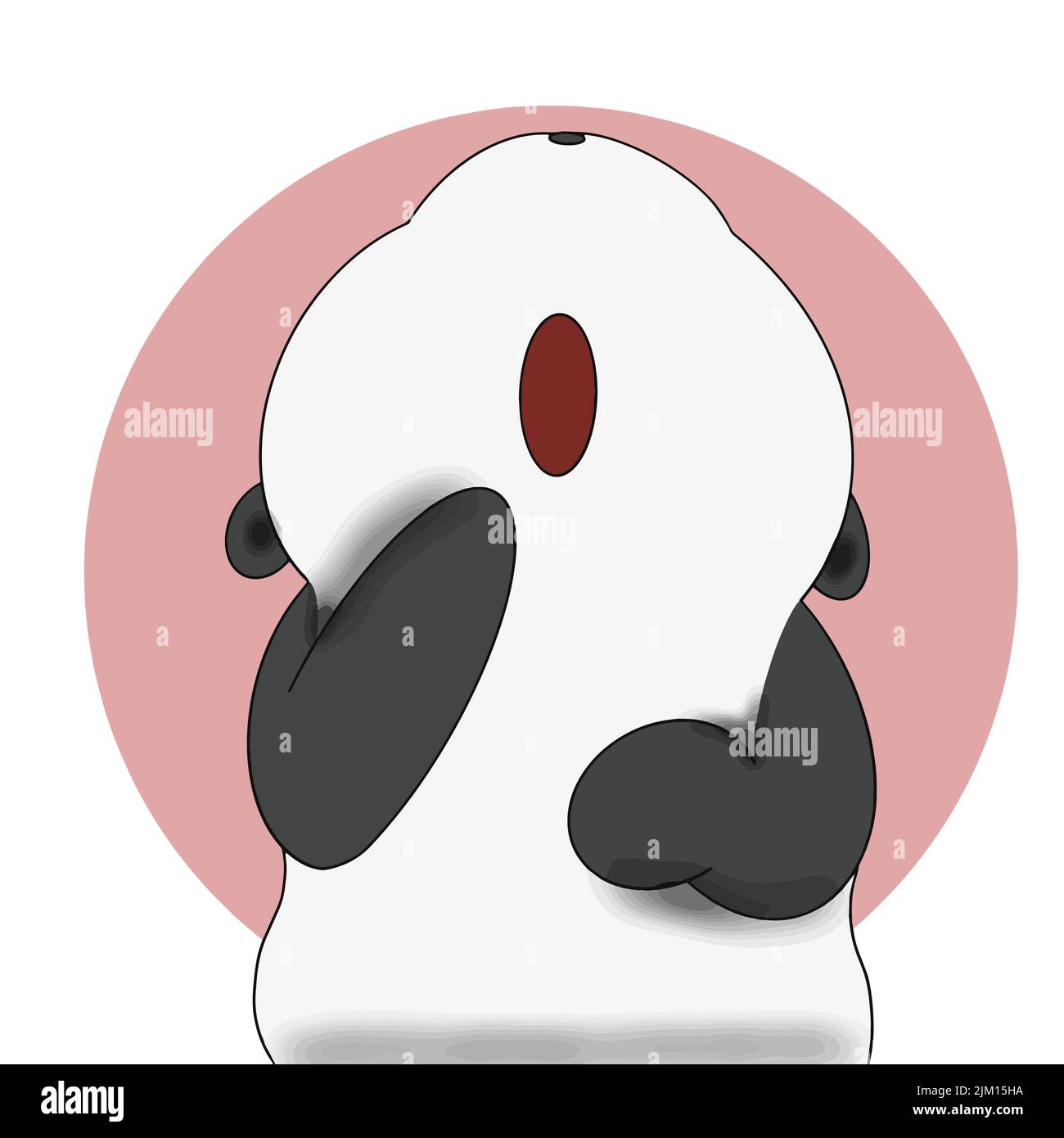 Cute big Chinese panda standing and yawning hands on her tummy Stock ...