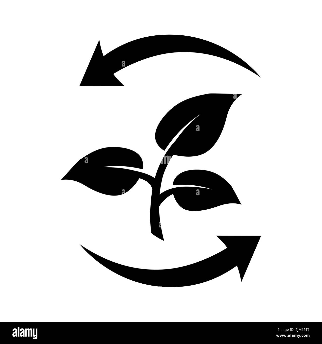 Organic recycle icon in flat style Eco care symbol Stock Vector Image ...