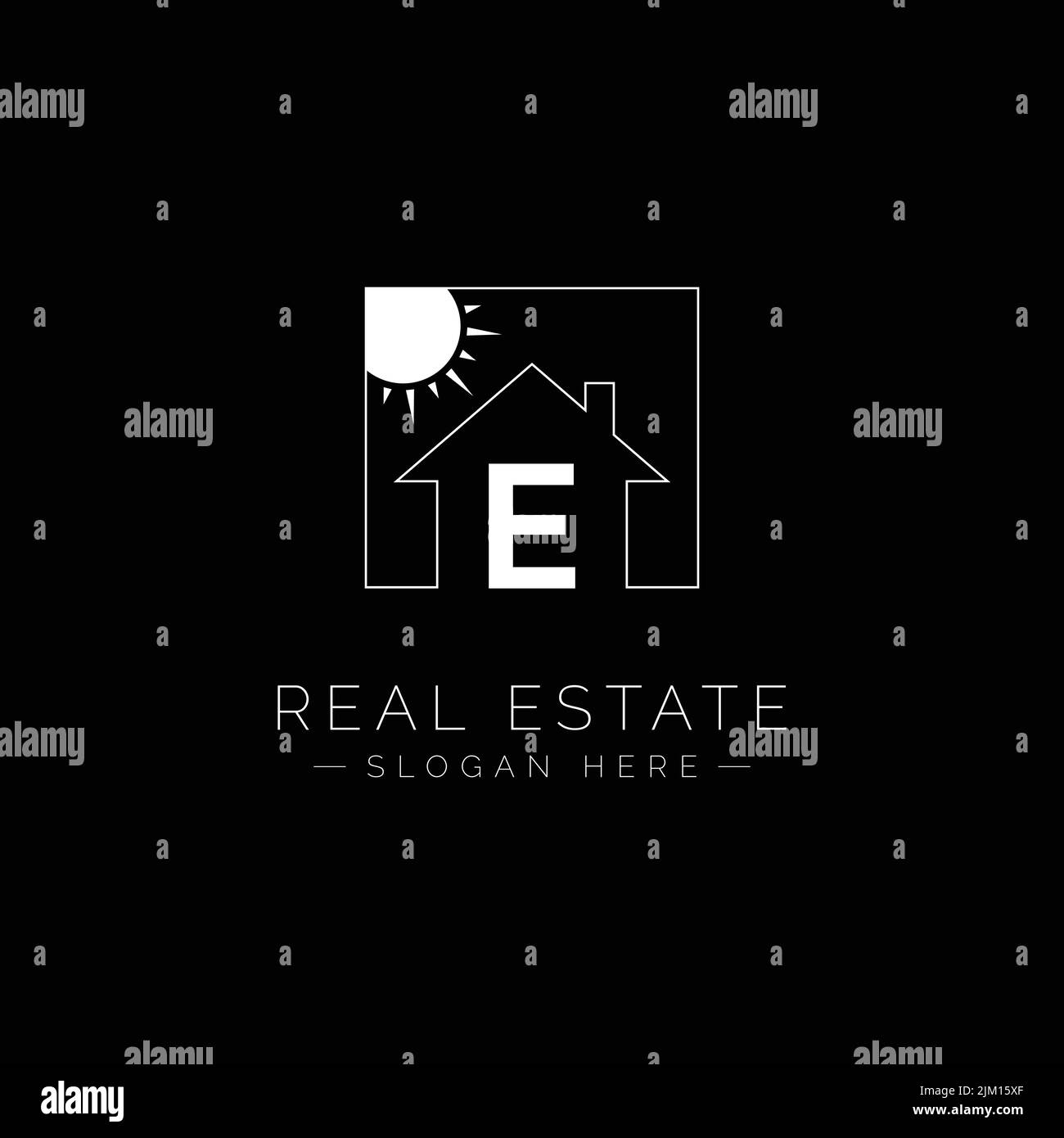 Real Estate Logo for Letter E - Home and House icon With Letter E for ...
