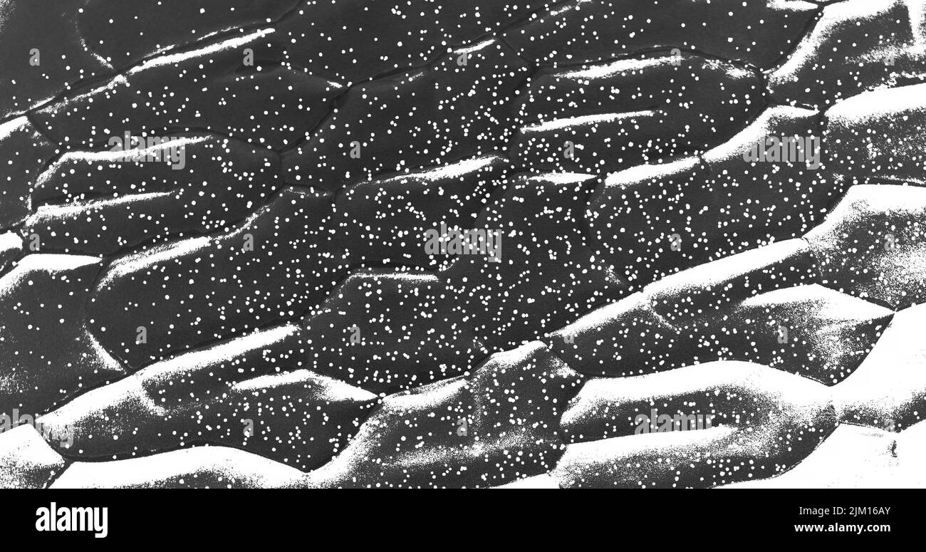 Image of moving shapes on black background Stock Photo - Alamy