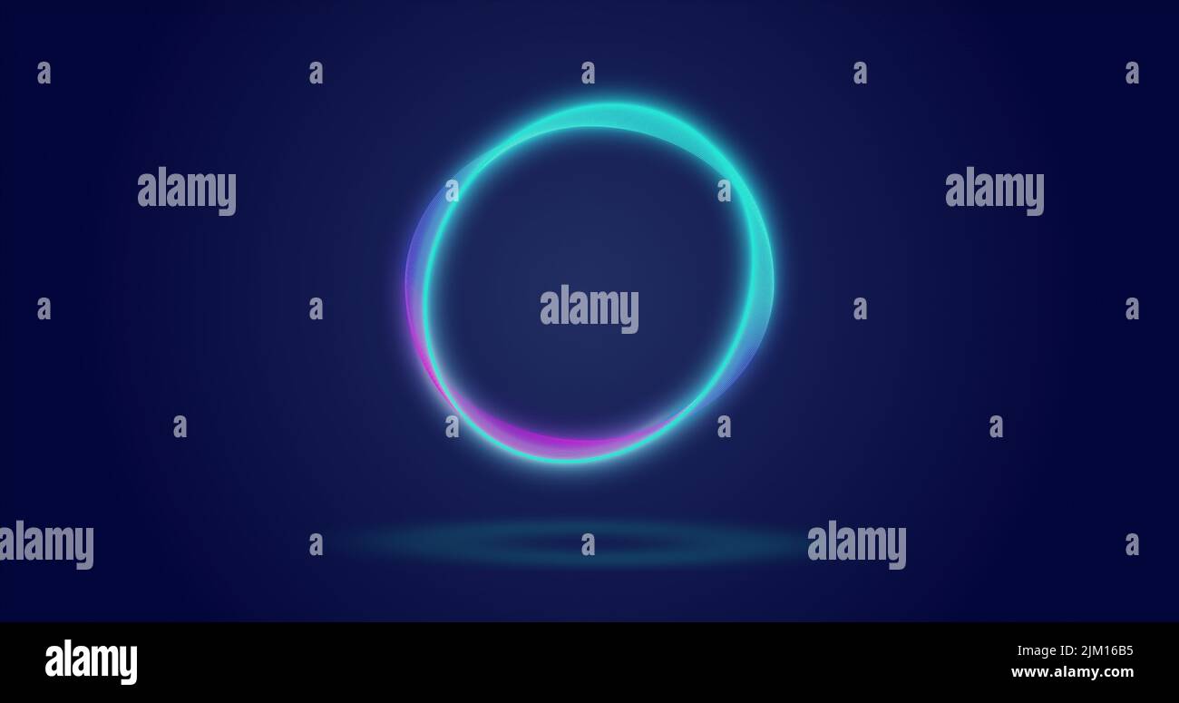 Image of processing circle over navy background Stock Photo - Alamy