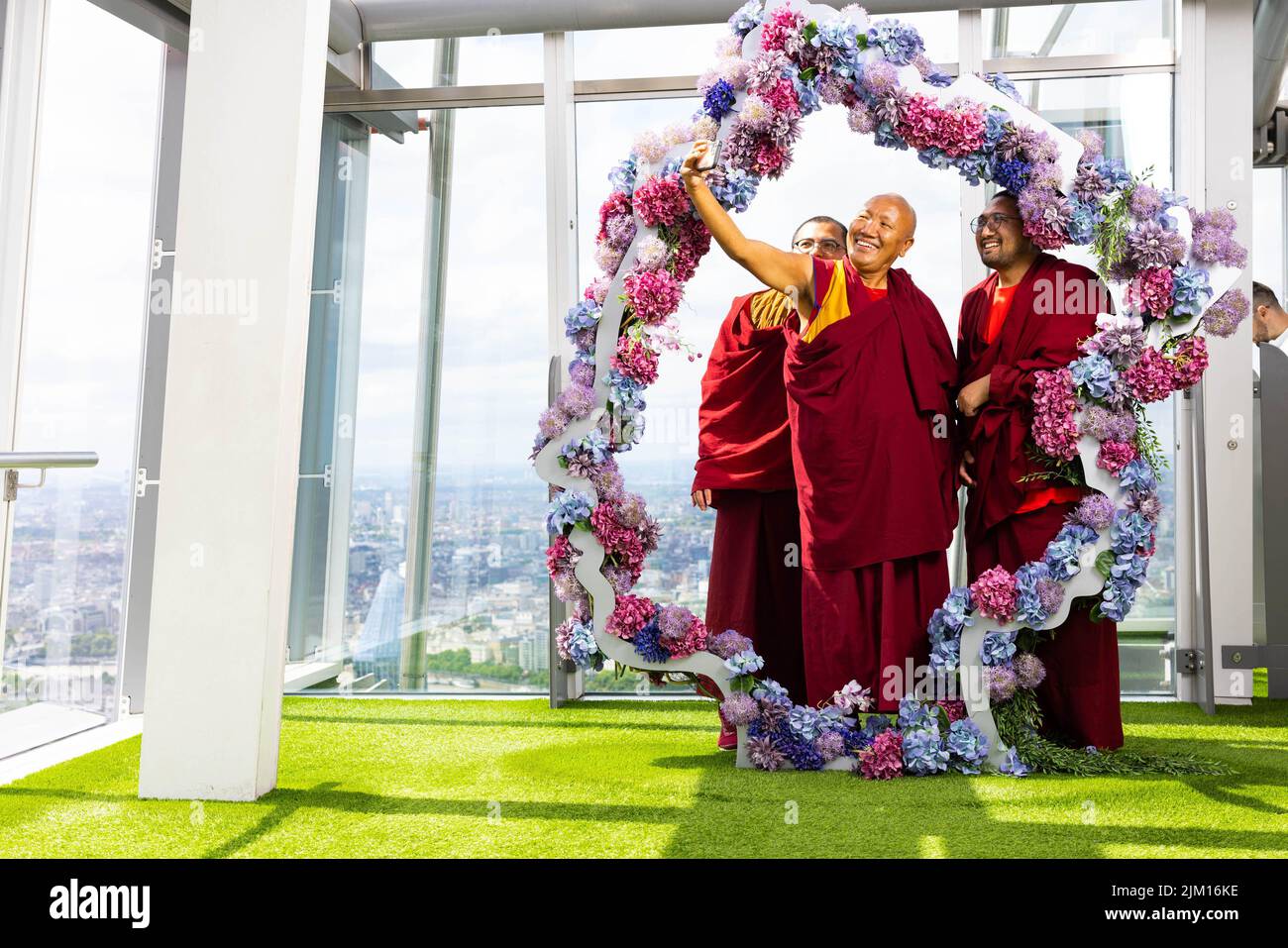 EDITORIAL USE ONLY Visitors at 'The View from The Shard' as the tourist ...