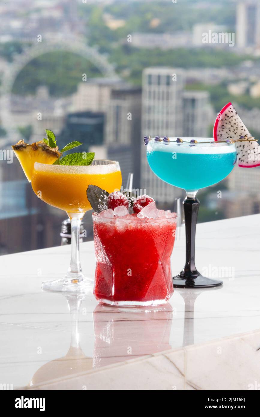 EDITORIAL USE ONLY Cocktails at 'The View from The Shard' as the ...
