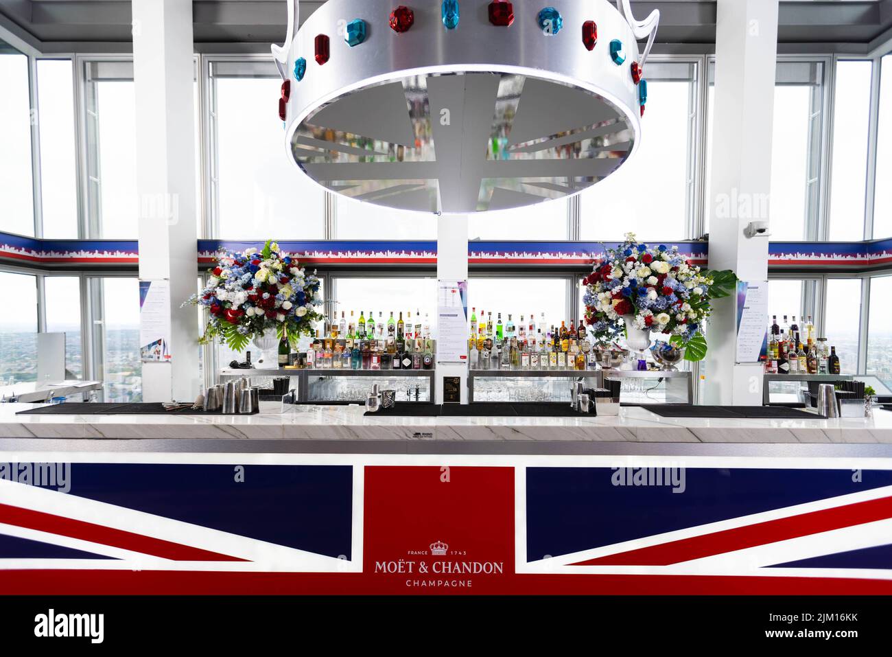 EDITORIAL USE ONLY A themed bar at 'The View from The Shard' as the ...
