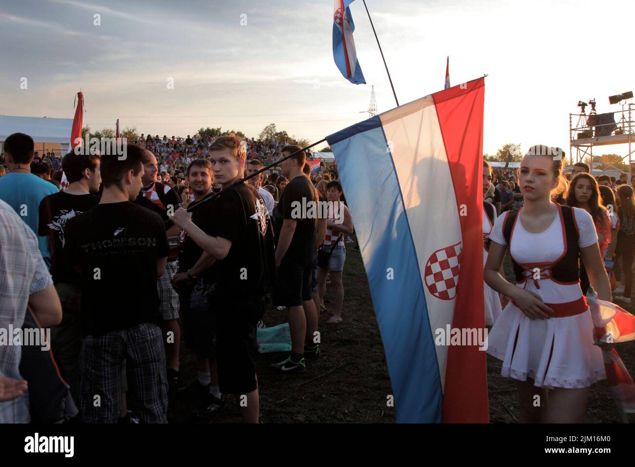 Cavoglave, Croatia. A rural festival celebrates the Croatian victory in ...