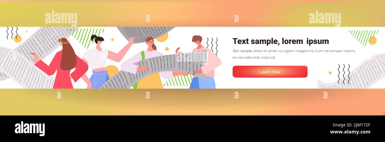 people reading paper letter new mail message communication concept ...