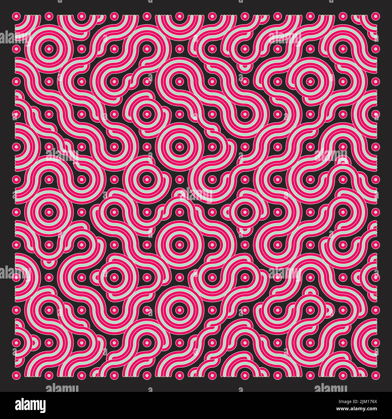 Random color rounded truchet tiling illustration Stock Vector Image ...