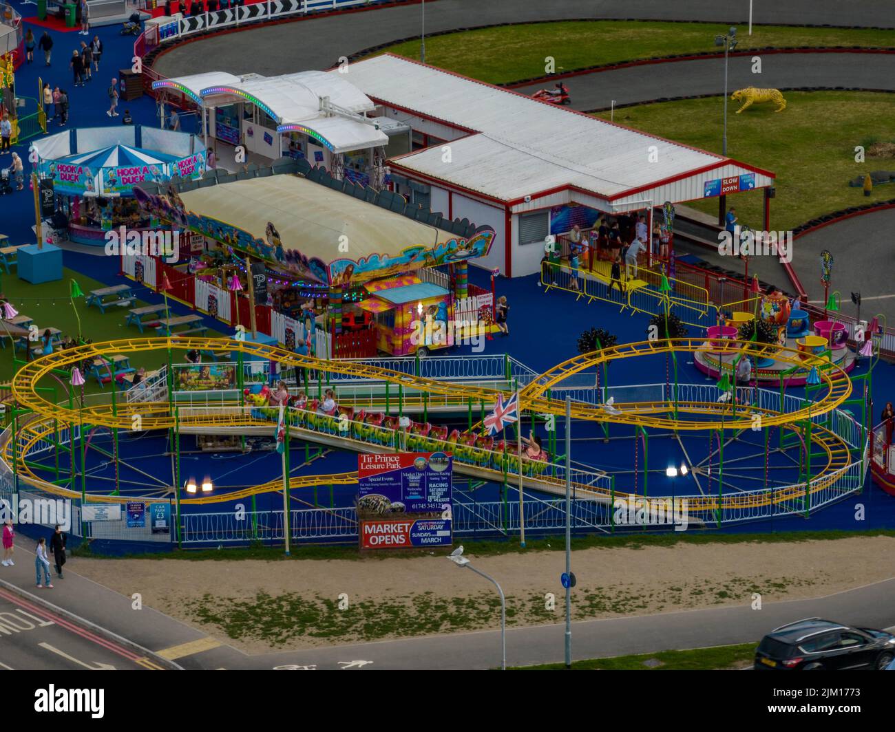 Towyn north wales aerial drone hi-res stock photography and images - Alamy