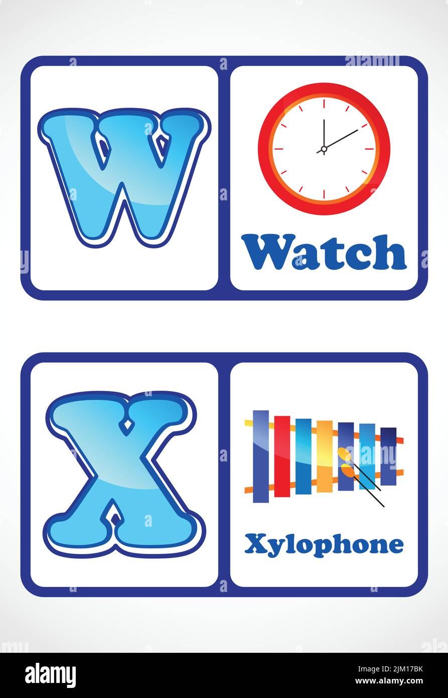 Alphabet flashcards for kids. Educational preschool learning ABC card ...