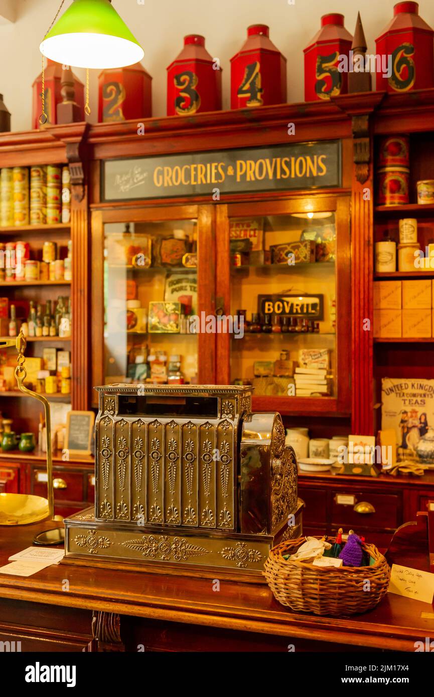 The Cash Register inside a Victorian Grocer at Blists Hill Victorian ...