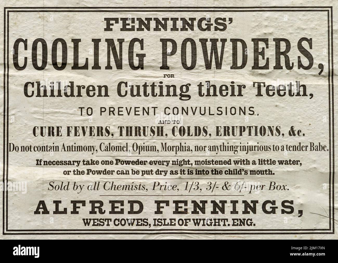 Fennings cooling powders hi-res stock photography and images - Alamy