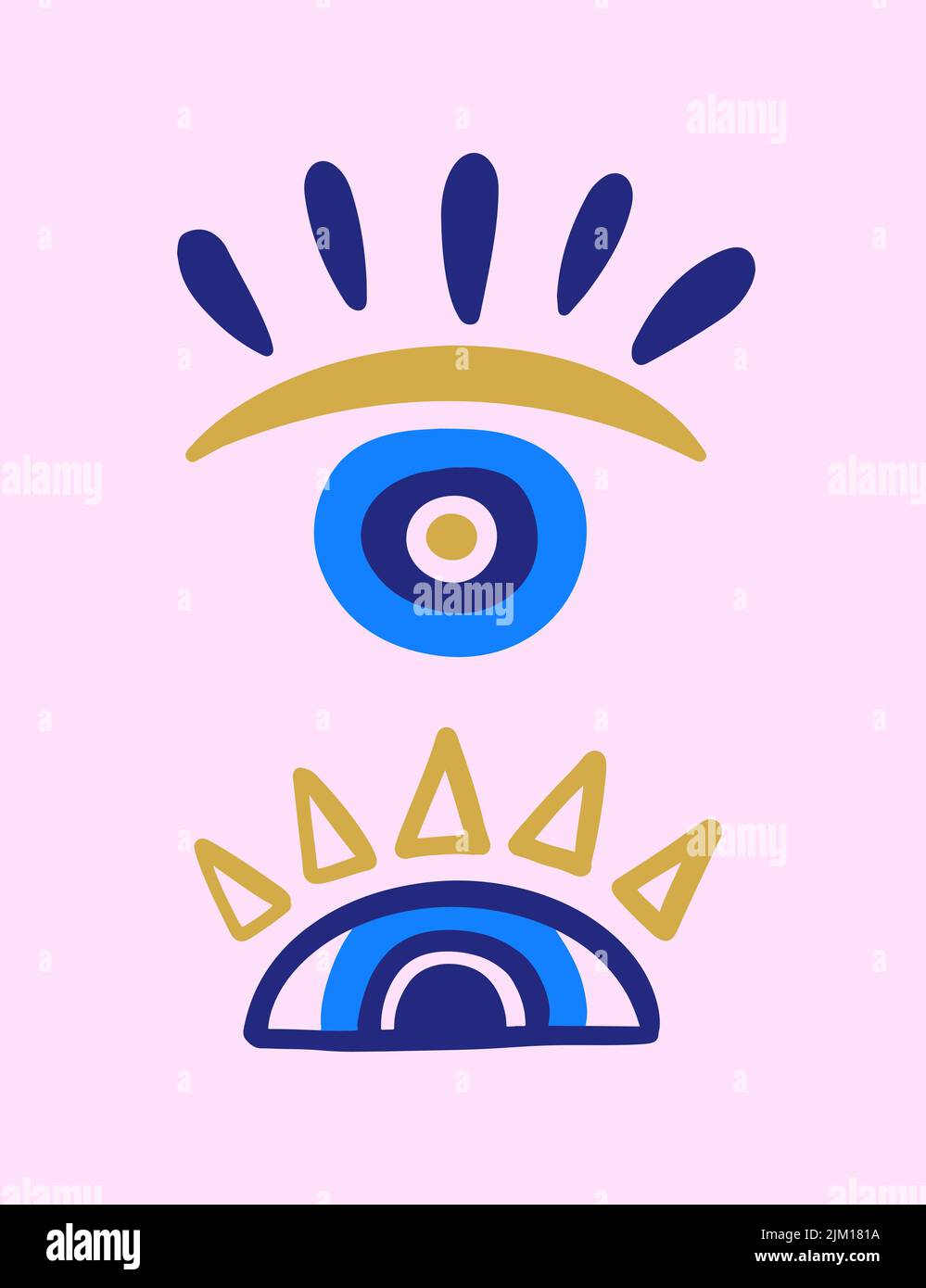 Evil eye ethnic wall art template Stock Vector Image & Art - Alamy