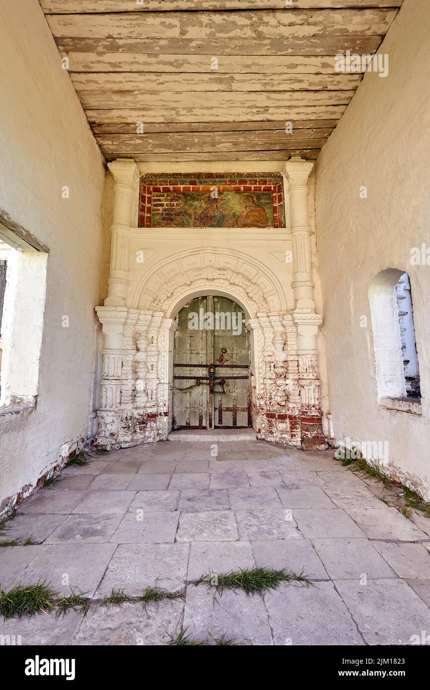 Locked wooden door of the old orthodox church Stock Photo - Alamy